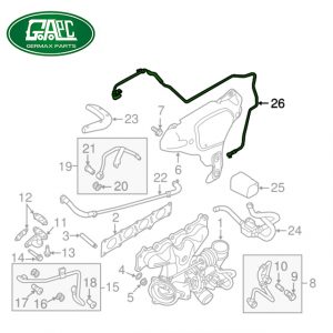 Supercharger Air Hose LR076011 LR025596 LR041258 - Land Rover & Jaguar ...