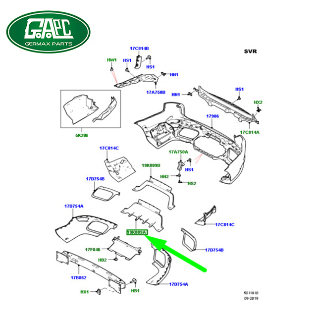 Rear Bumper Towing Cover LR117846 - Land Rover & Jaguar Parts ...