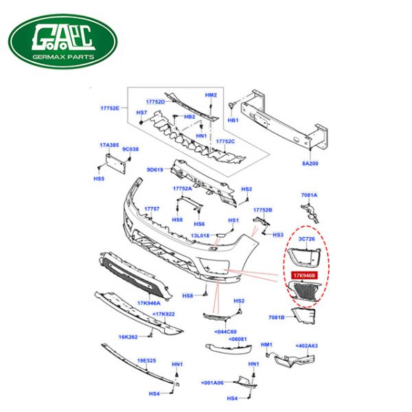 Fog Lamp Cover LR099794 Left LR099793 Right - Land Rover & Jaguar Parts ...