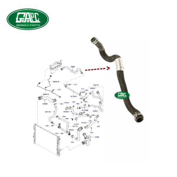 Engine Coolant Reservoir Hose LR000933 - Land Rover & Jaguar Parts ...