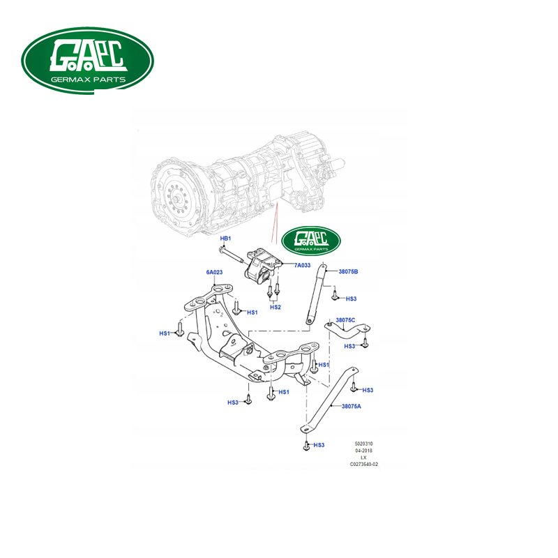 Transmission Mounting Bracket LR105425 LR081531 - Land Rover & Jaguar ...